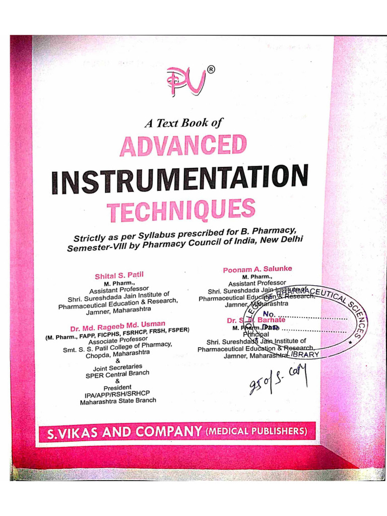 Advanced Instrumentation Techniques PV Sem-8 PDF | PDF