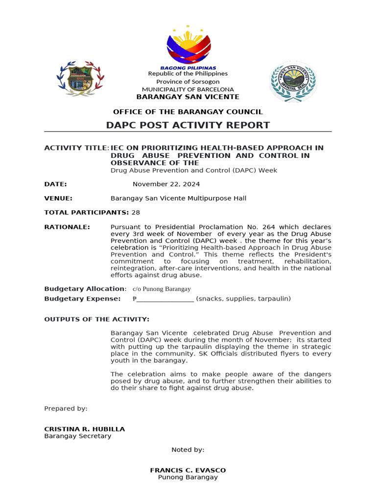 DAPC Week 2024 Activity Report | PDF
