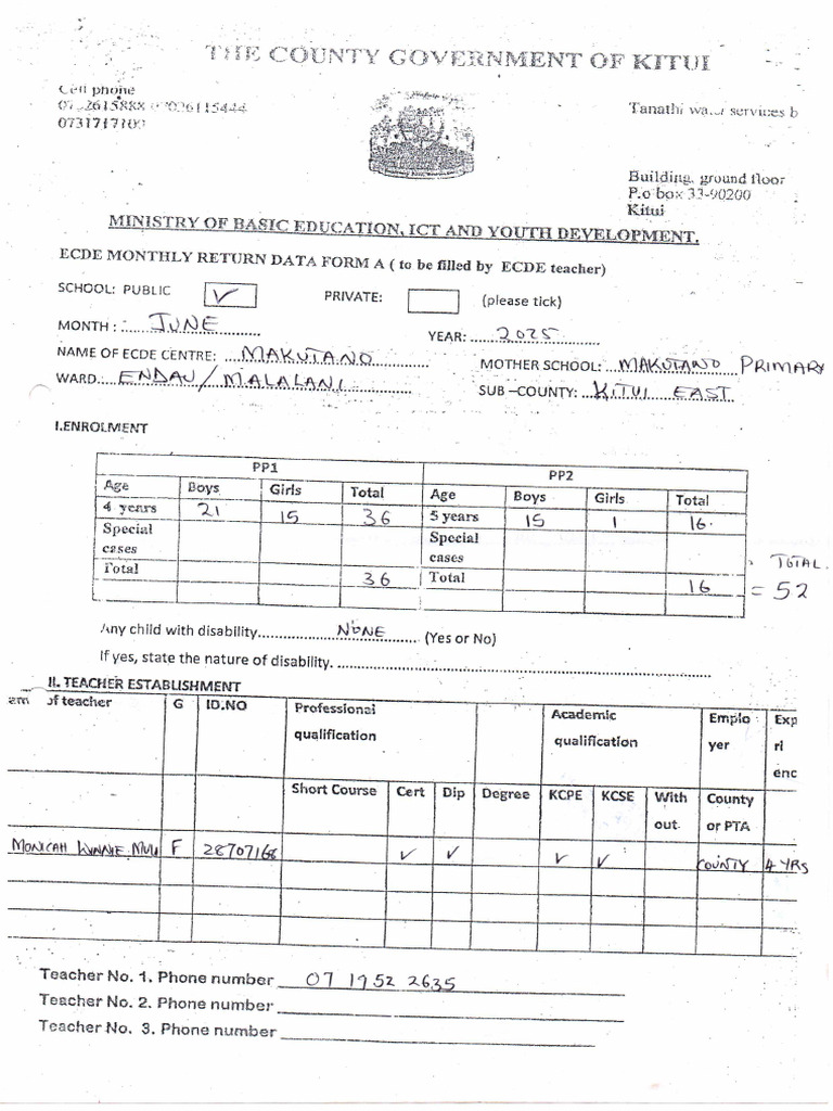 ECDE Return 113958 | PDF