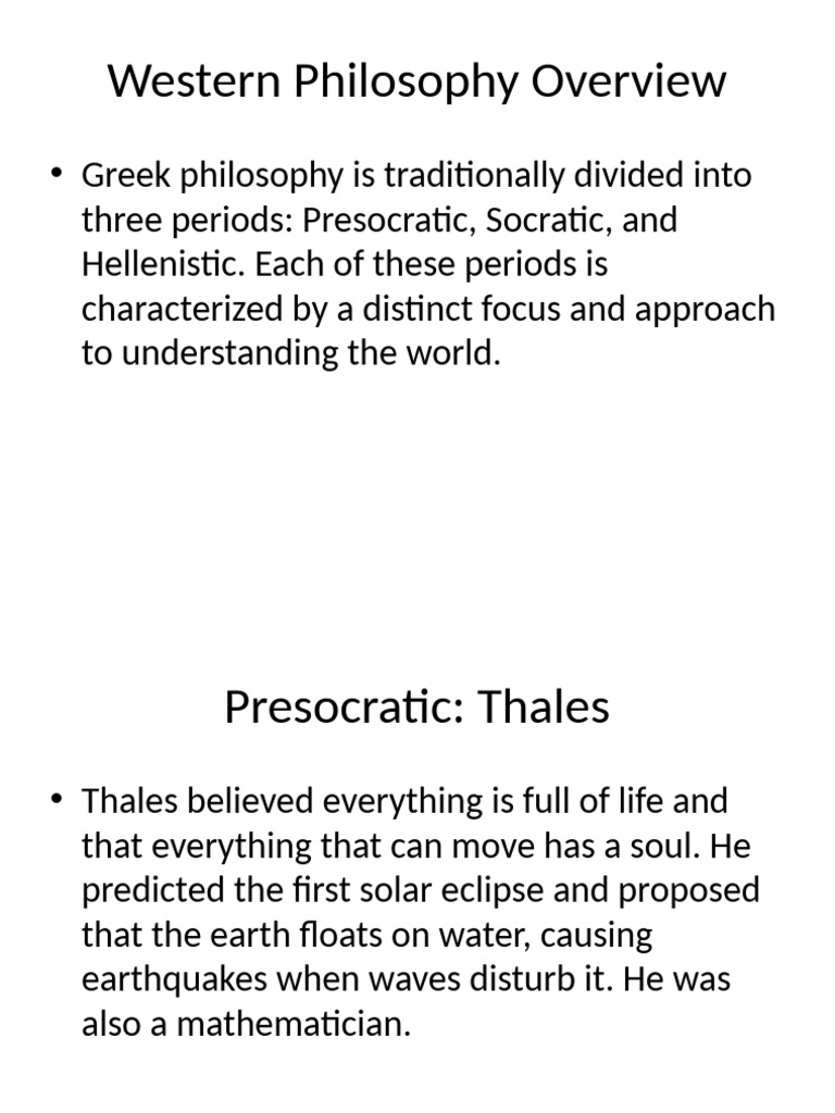 Western Philosophy Presentation | PDF | Hellenistic Philosophy | Stoicism