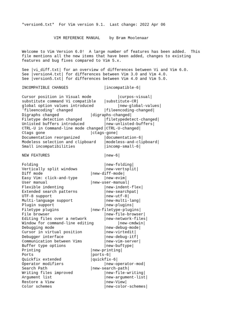 Version 6 | PDF | Command Line Interface | Character Encoding