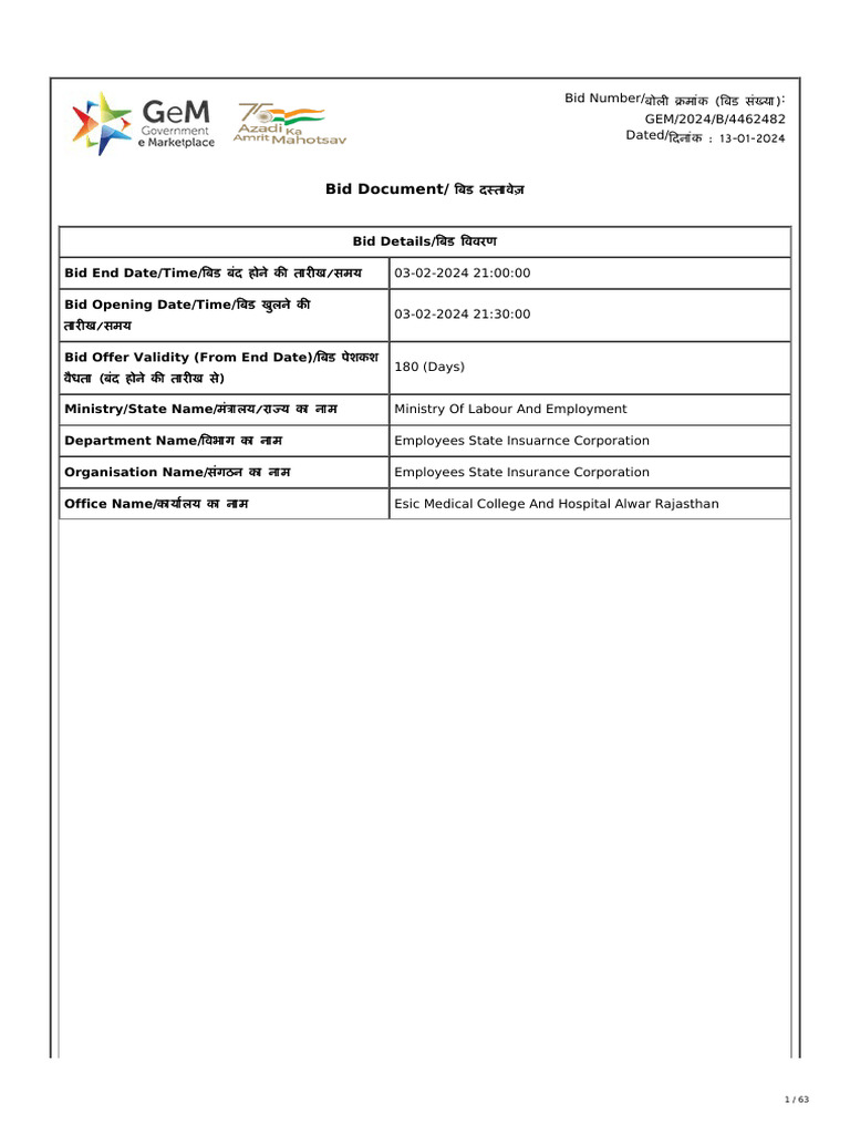 Bid Document/: Bid Details/ Bid End Date/Time/ Bid Opening Date/Time ...