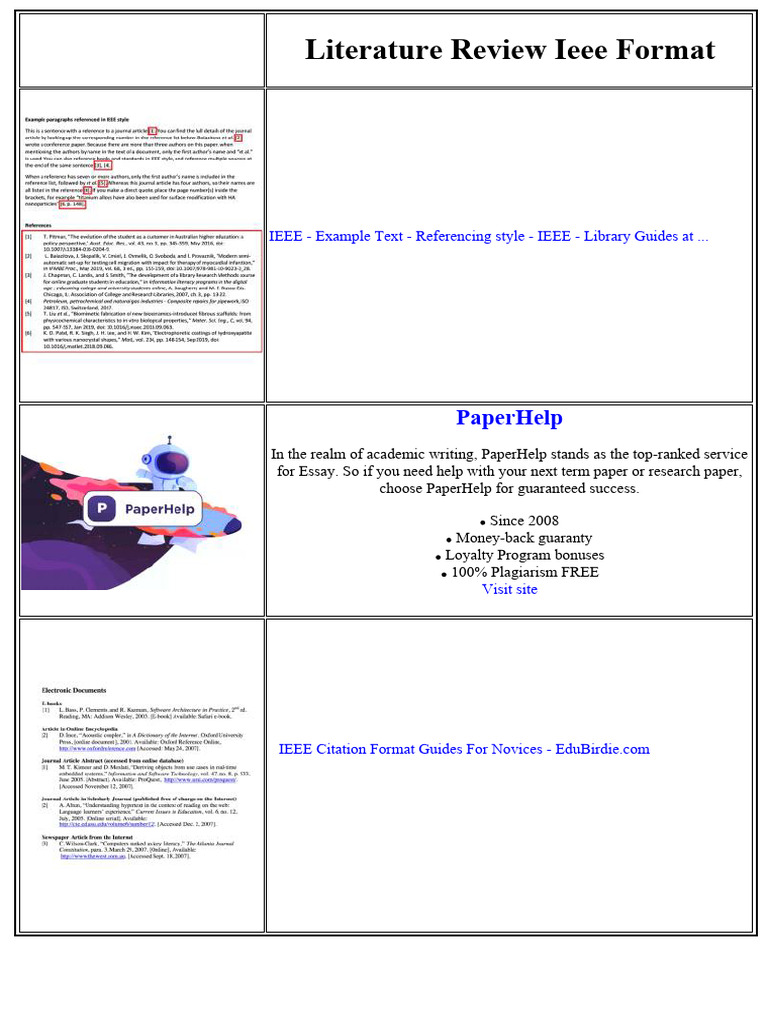 Literature Review Ieee Format | PDF | Academic Publishing | Thesis
