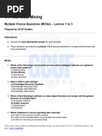 Data Mining MCQs - Unit-1 - DM - Study Glance | PDF | Data Mining | Databases