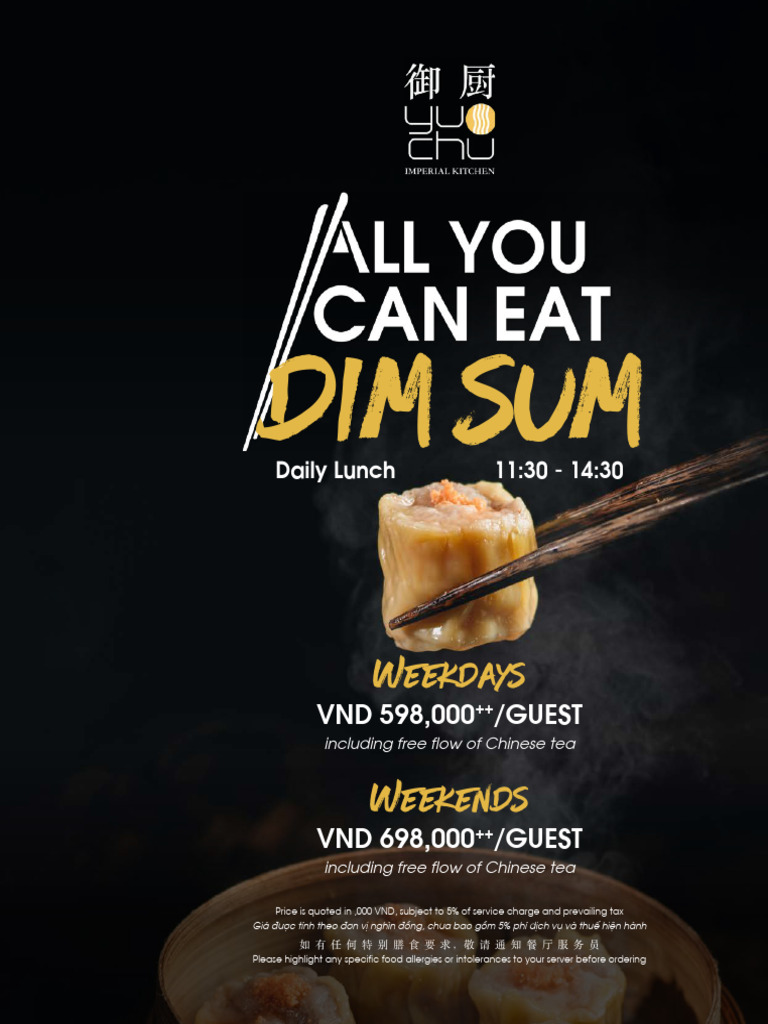 Yu Chu AYCE Dim Sum Menu 2023 | PDF