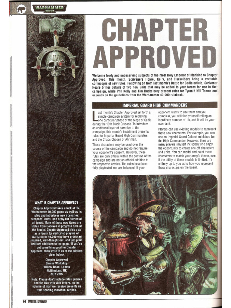 4e 40k Chapter Approved Tyranids (WD306) (4e) | PDF