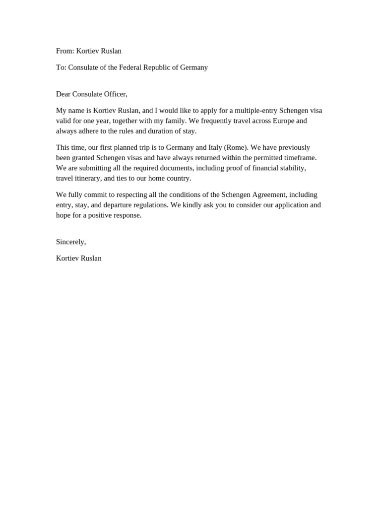 Cover Letter Kortiev Ruslan | PDF