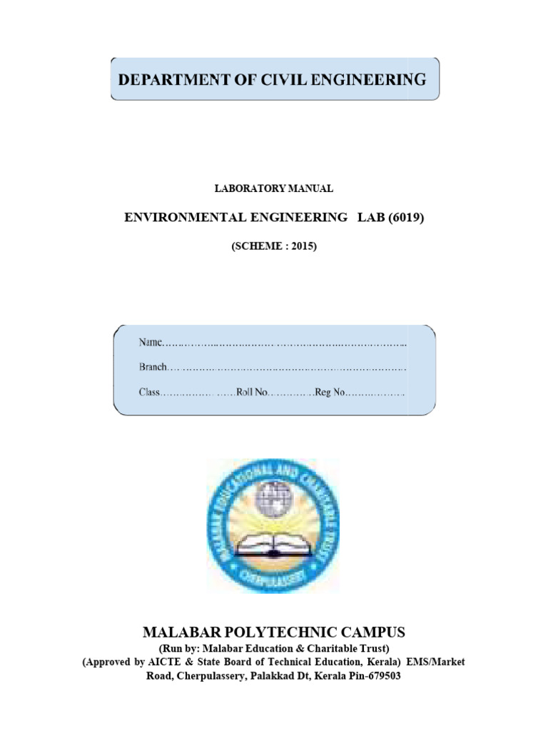 6019-Environmental Engineering Lab Rev 15 Civil | PDF | Ph | Titration