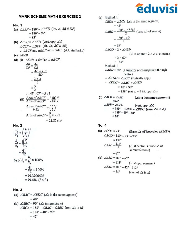 Math Exercise 2 - MS | PDF