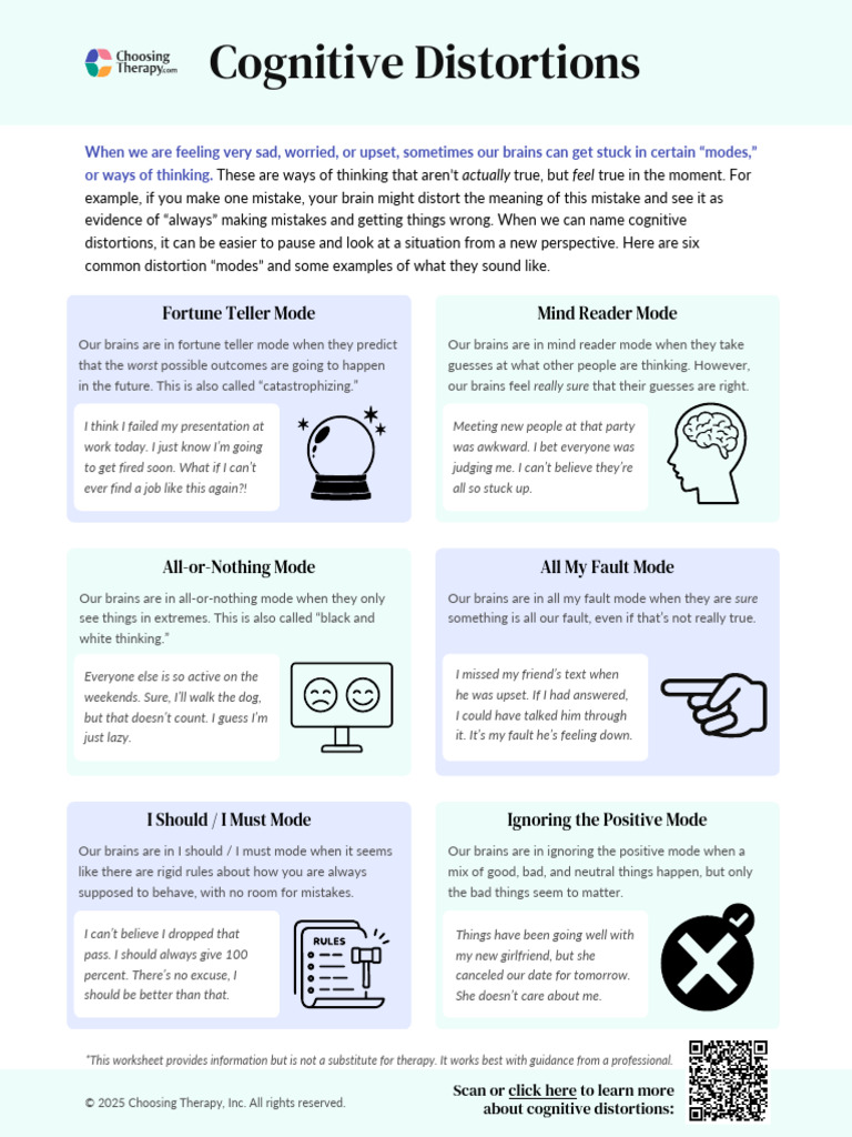 Understanding Cognitive Distortions | PDF | Mental Health | Mental Disorder