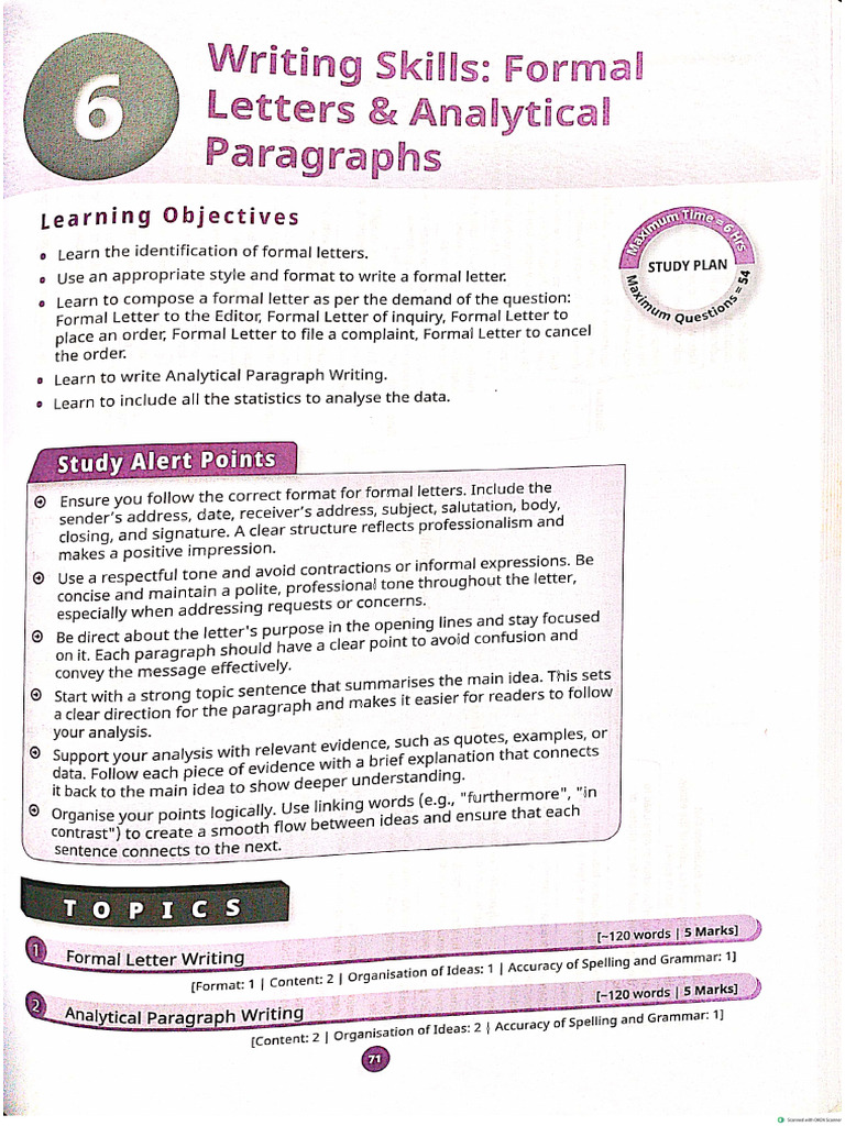 Writing Skills Improve - One Shot Notes | PDF