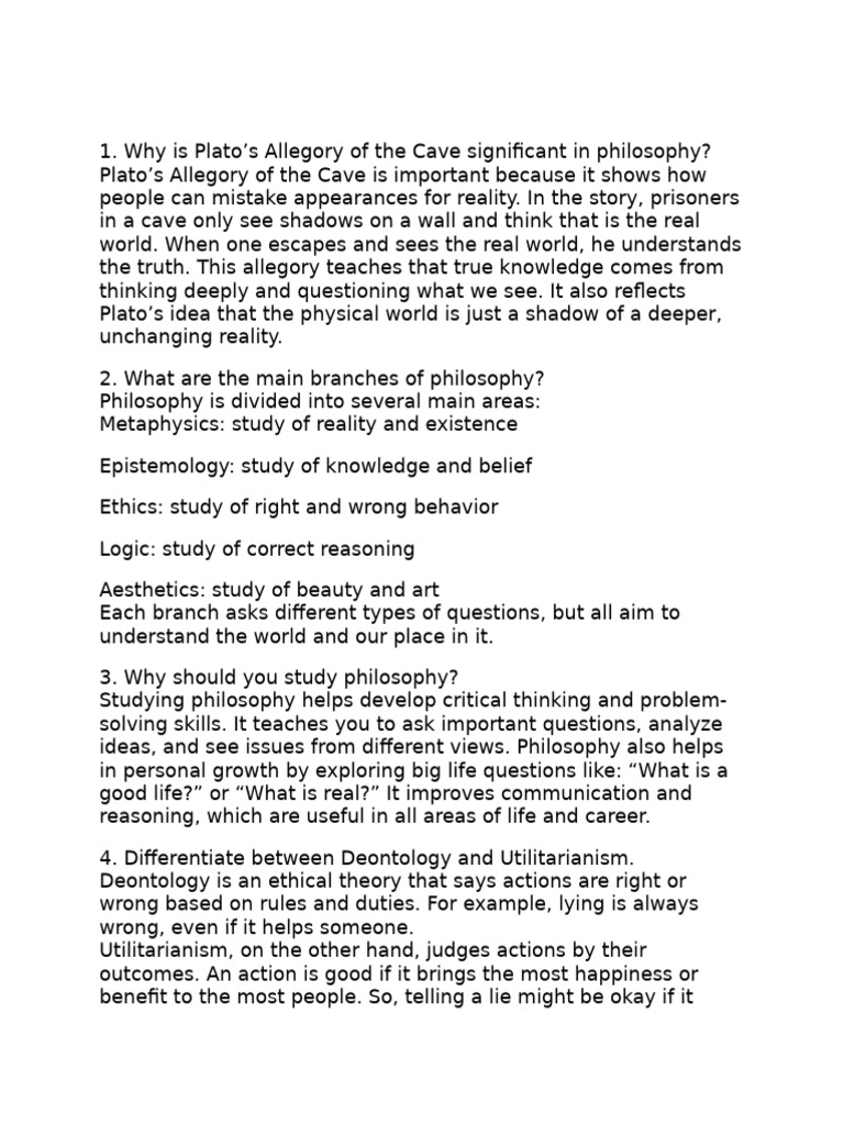 Why Is Plato's Allegory of | PDF | Reason | Epistemology