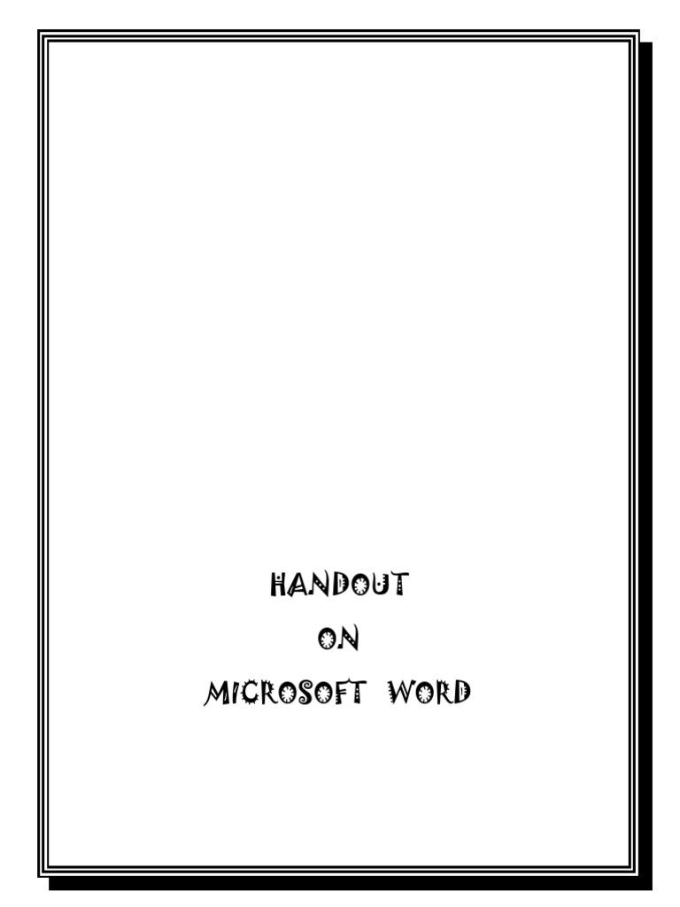 Introduction To Microsoft Word | PDF | Hyperlink | Microsoft Word