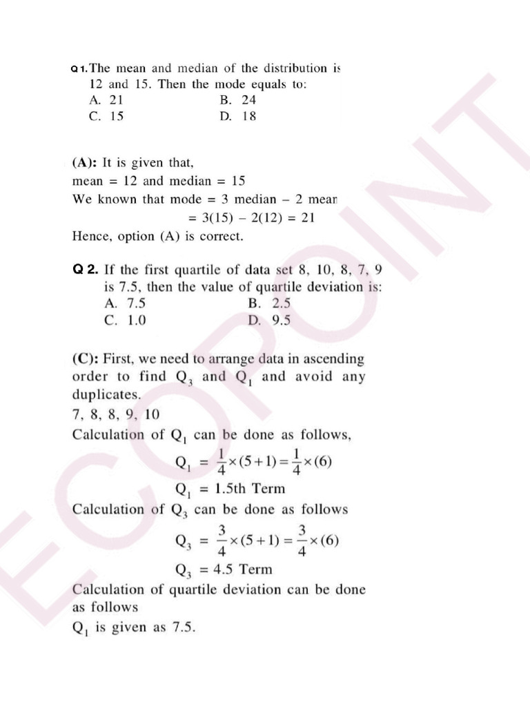 CUET Maths Questions | PDF