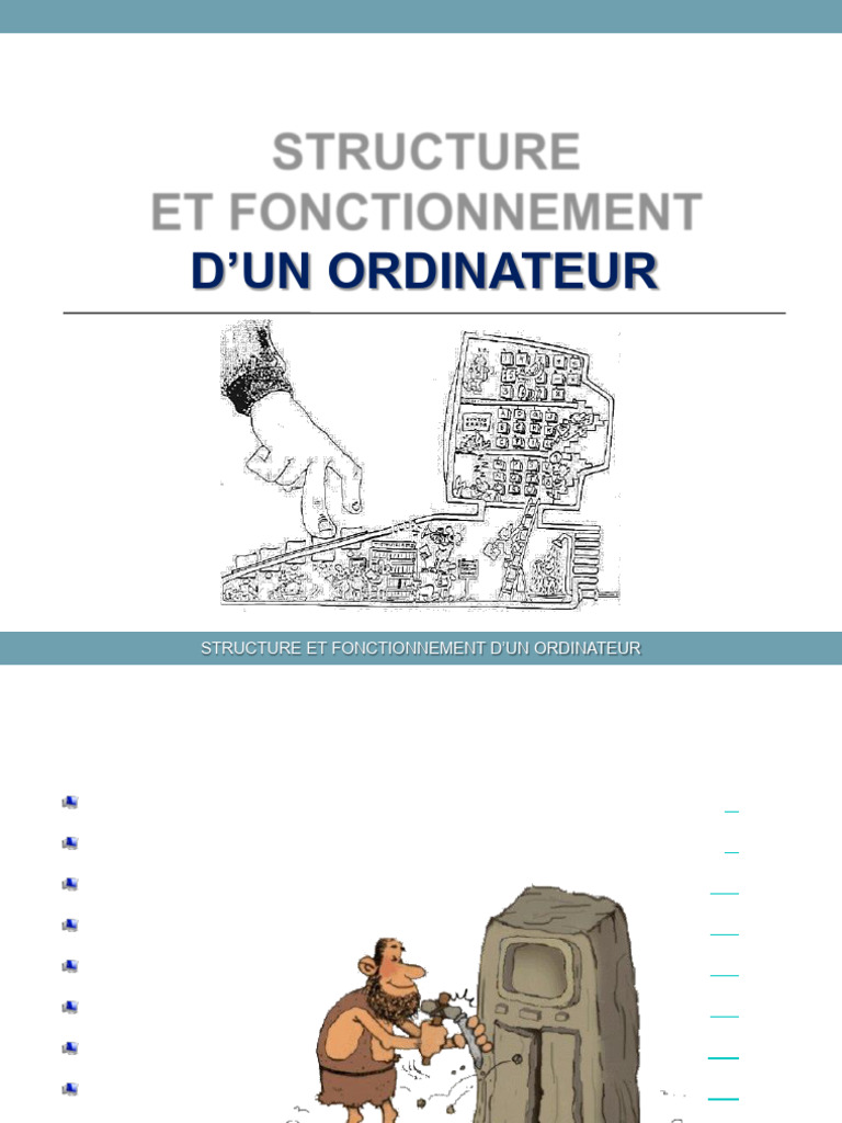 Structure et fonctionnement d'un ordinateur | PDF | Mémoire ...