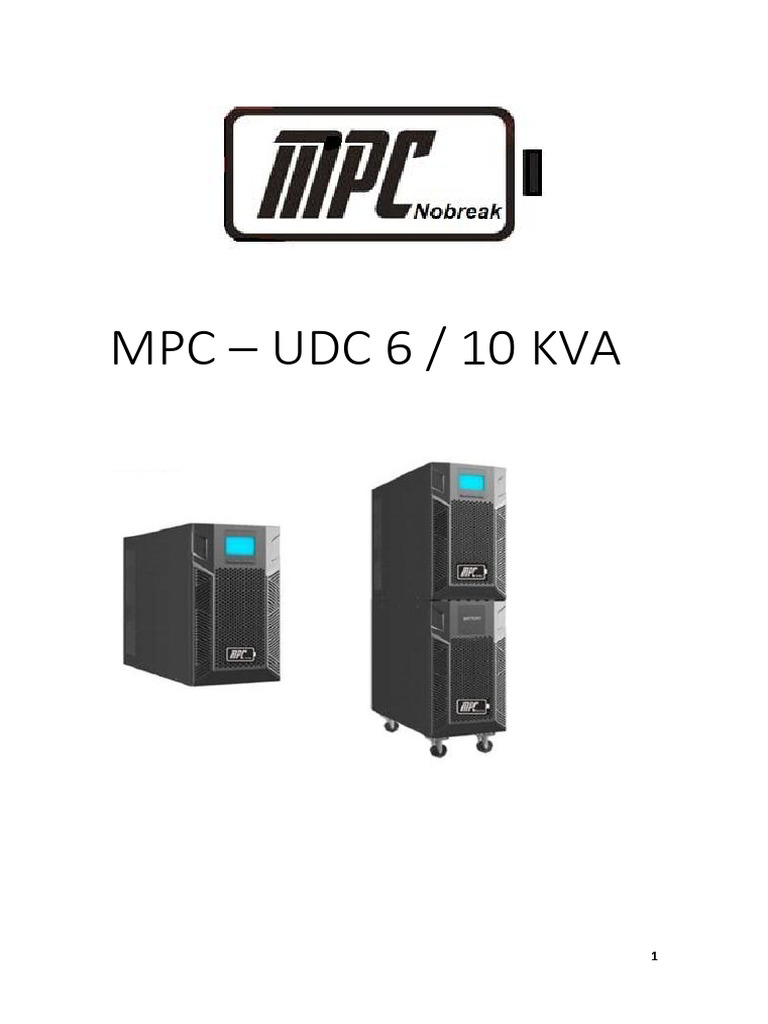 MANUAL MPC UDC 6 E 10 Kva 4256-7952 9100 | PDF | Fonte de energia ...