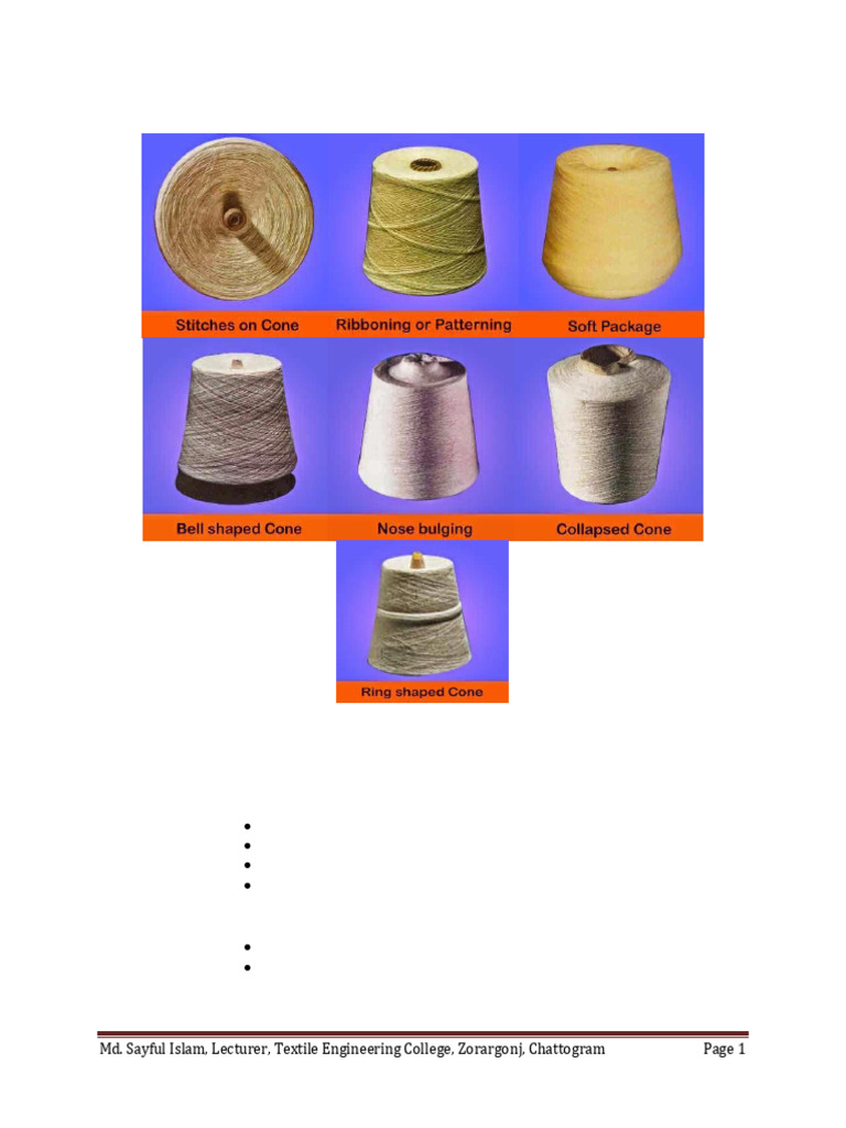 Winding Defects | PDF | Spindle (Textiles) | Textile Manufacturing