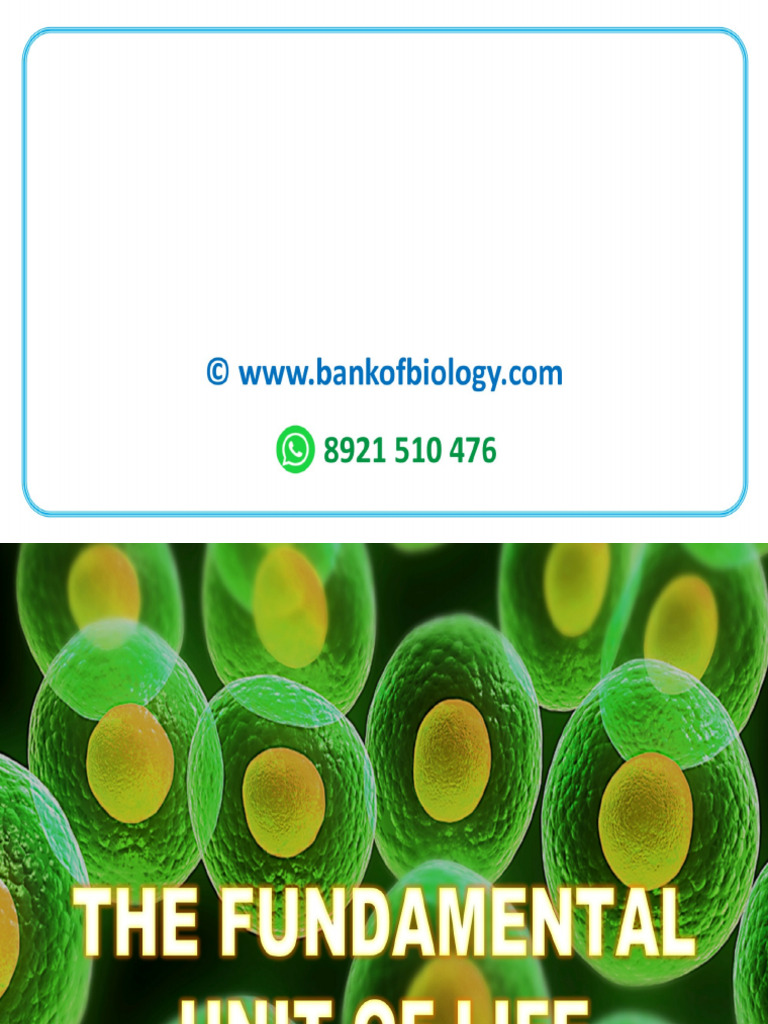 5 The Fundamental Unit of Life | PDF