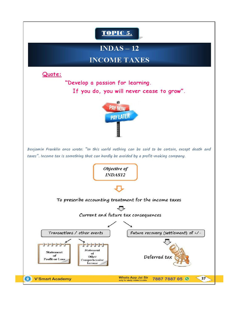 5. INDAS 12 final | PDF