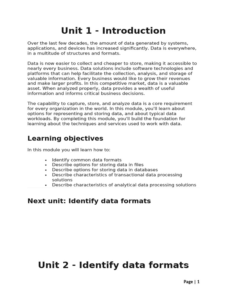 Azure Data Fudamentals - DP 900 | PDF | Databases | Sql