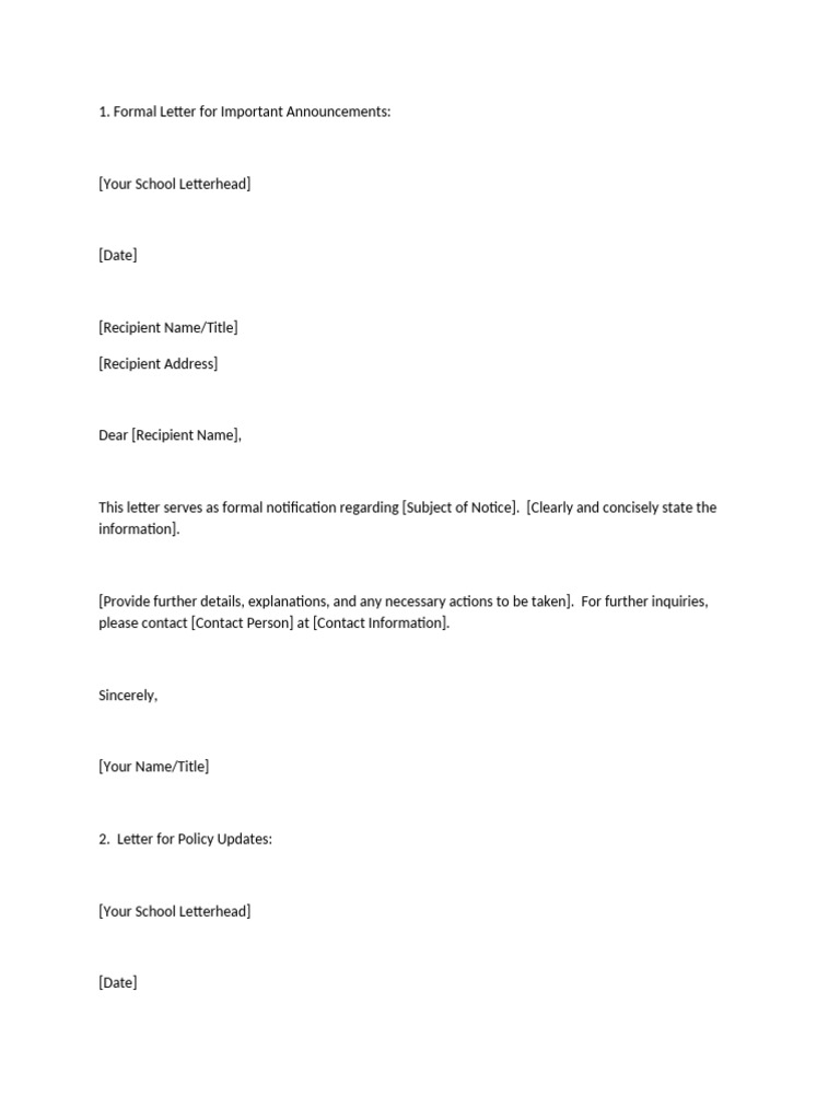 Guidelines for Writing Official Notices | PDF