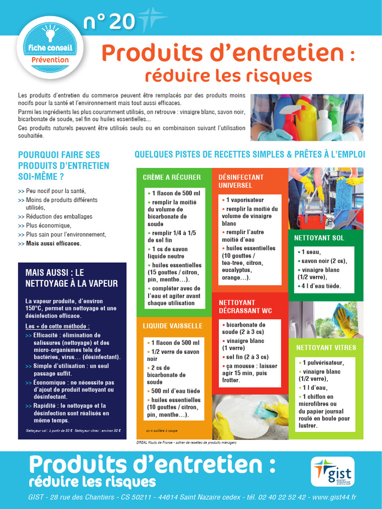 Produits d'entretien écologiques faits maison | PDF | Huile essentielle ...