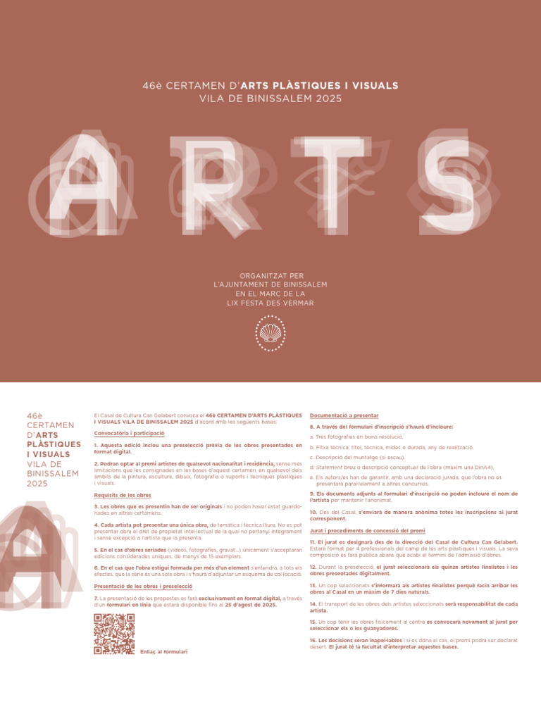 Bases Certamen ARTS 2025 | PDF