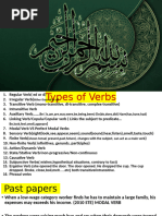 Grade 9 Language - Verbs | PDF | Verb | Grammatical Tense