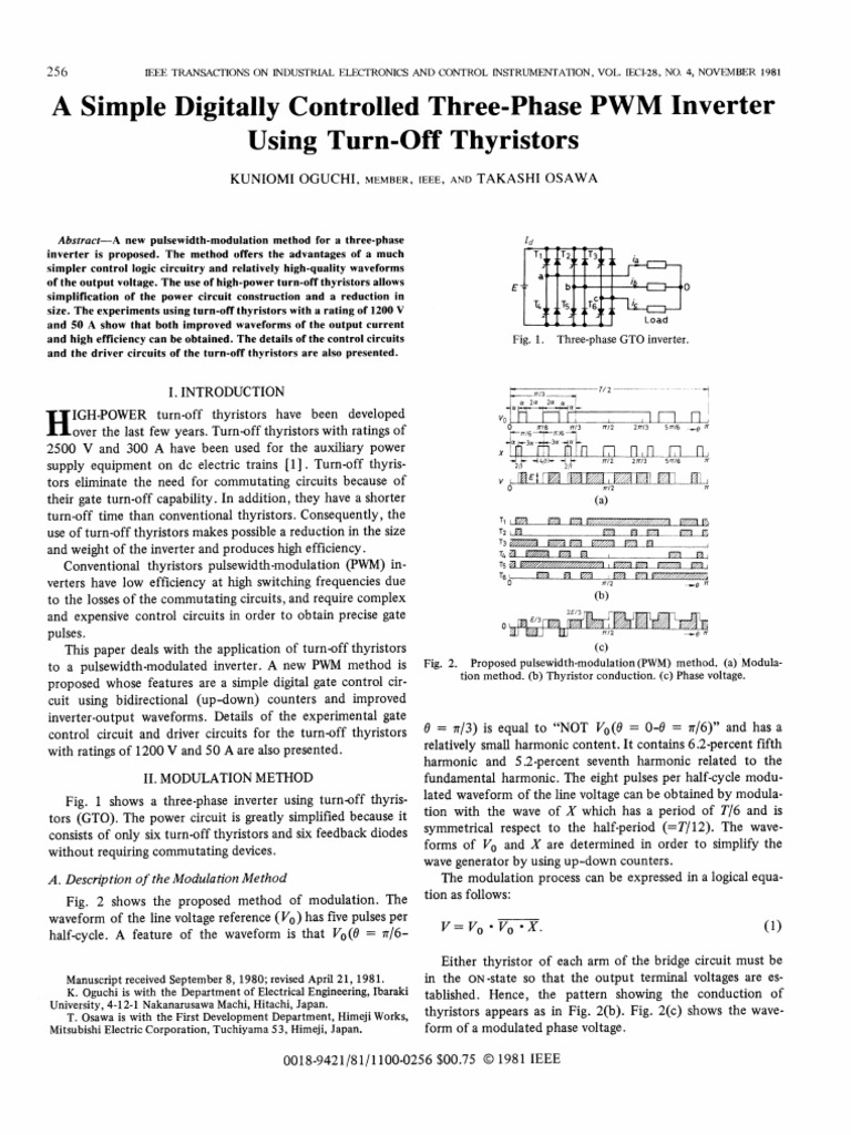 Digitally Controlled PWM Inverter Design | PDF | Power Inverter ...