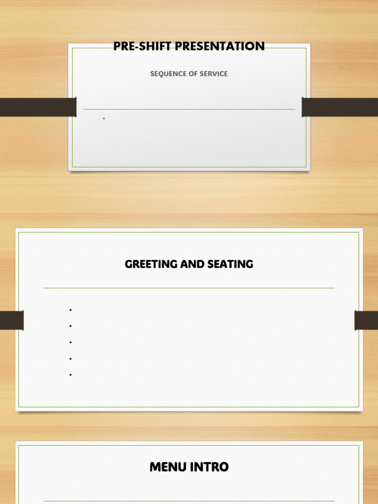 Pre Shift Presentation | PDF