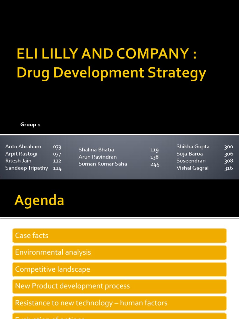 MTI Eli Lilly and Company: Drug Development Strategy | PDF | Research ...