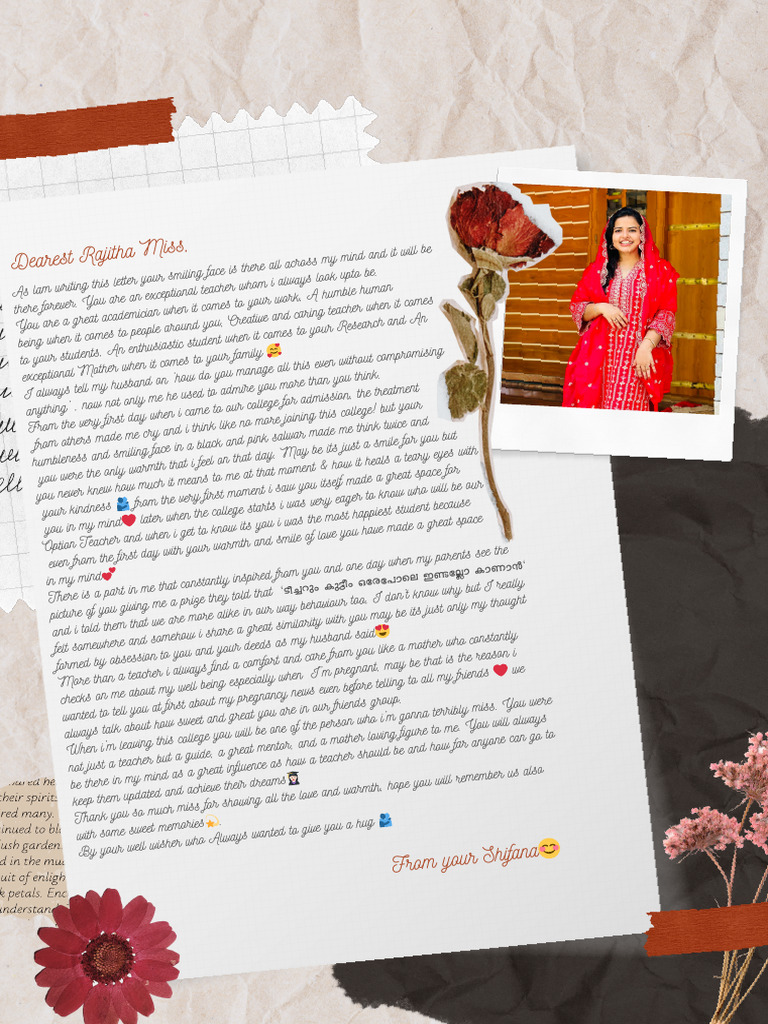 Red and Beige Aesthetic Scrapbook Romantic Love Letter A4 - 20250717 ...