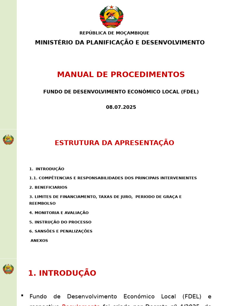 Fdel Manual de Procedimentos 01072025 | PDF | Economia | Agricultura