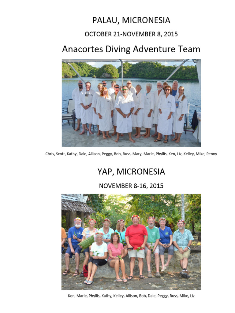 Palau and Yap 2015 Trip Report A | PDF