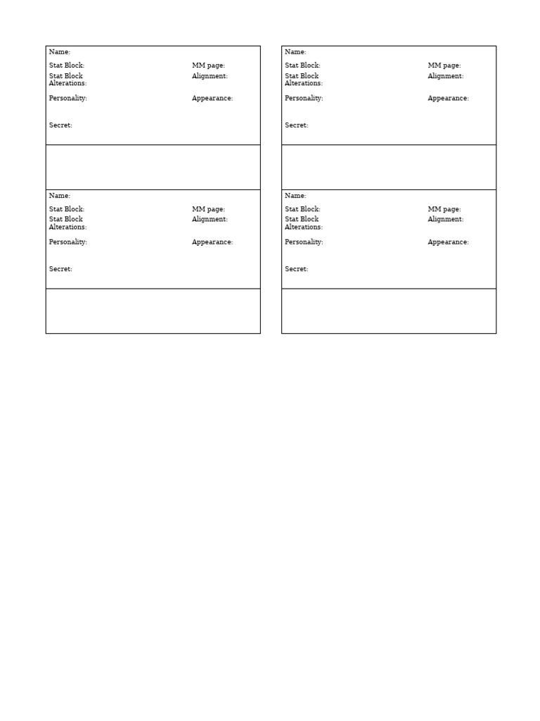 NPC Tracker | PDF