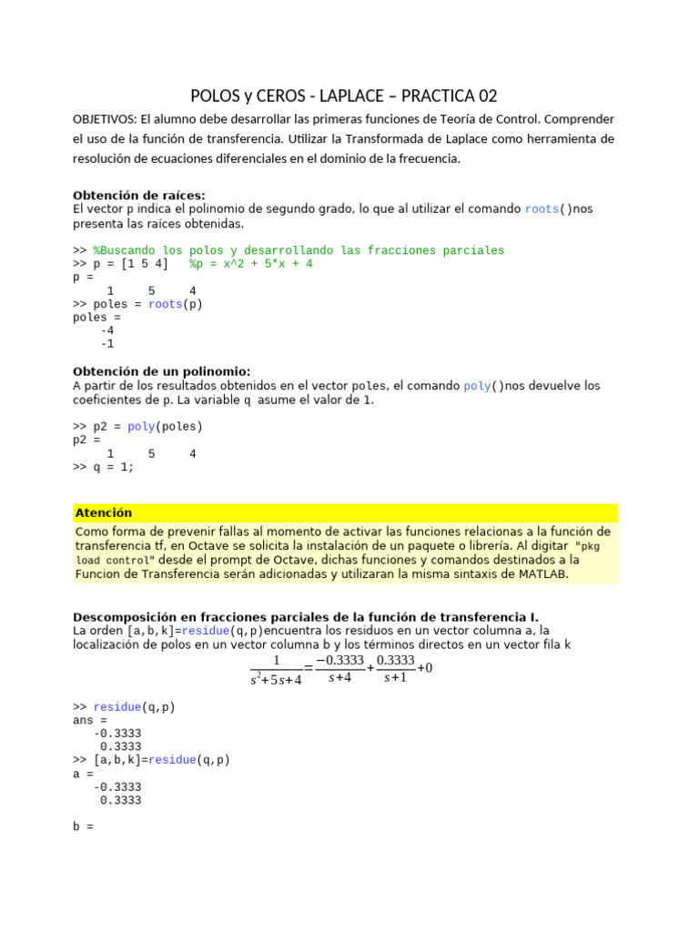 Matlab 02 | PDF | Conceptos matemáticos | Álgebra