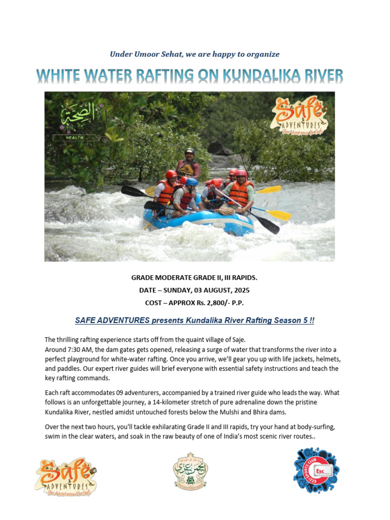 Rafting Kundalika 2025 03 Aug 2025 | PDF