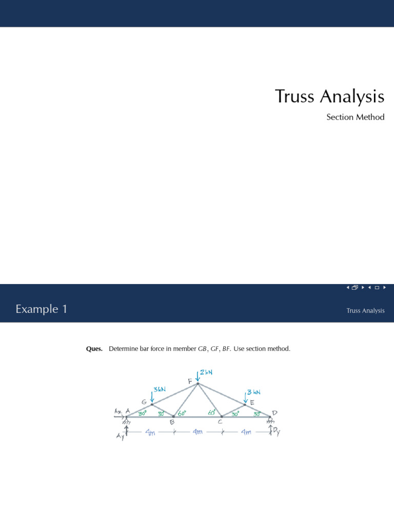 Analysis of Statically Determinate Trusses by Section Method | PDF | Algorithms | Engineering