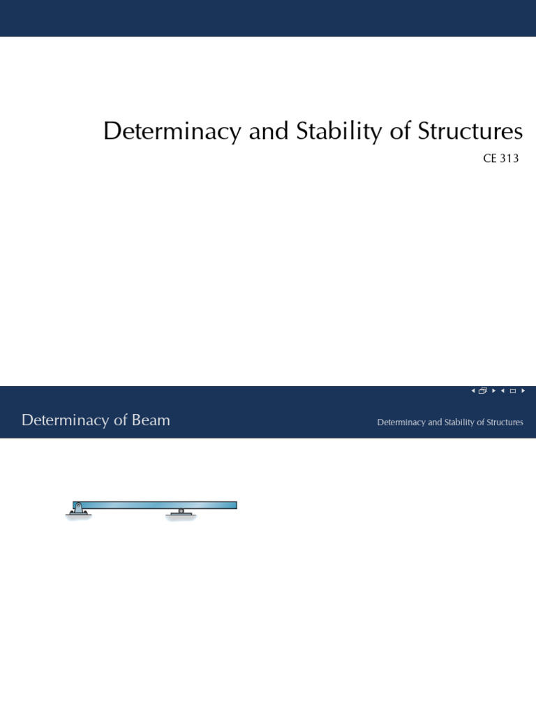 Indeterminacy Determinacy Stability Of Structure Pdf Structural