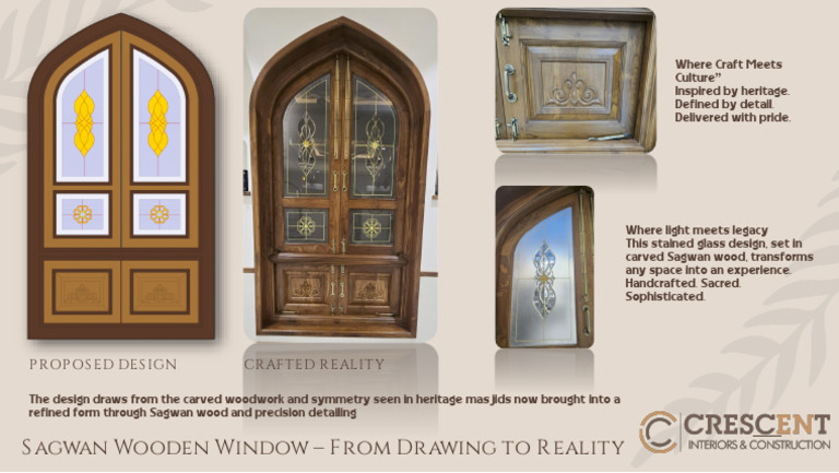 Sagwan Wooden Window - From Drawing To Reality | PDF