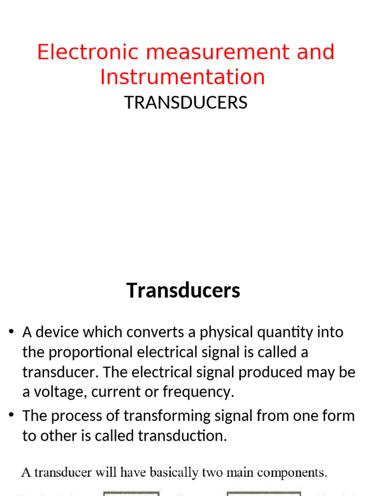 Understanding Transducers in Measurement | PDF | Inductance | Inductor