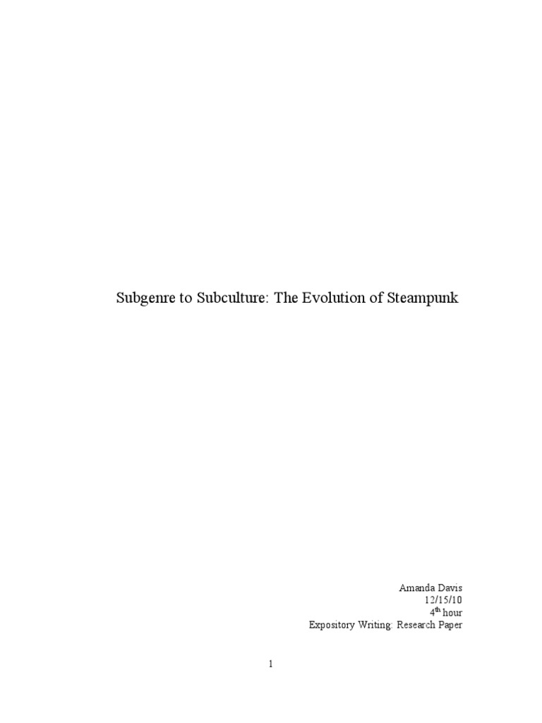 Research Paper Final Final Draft | PDF | Steampunk