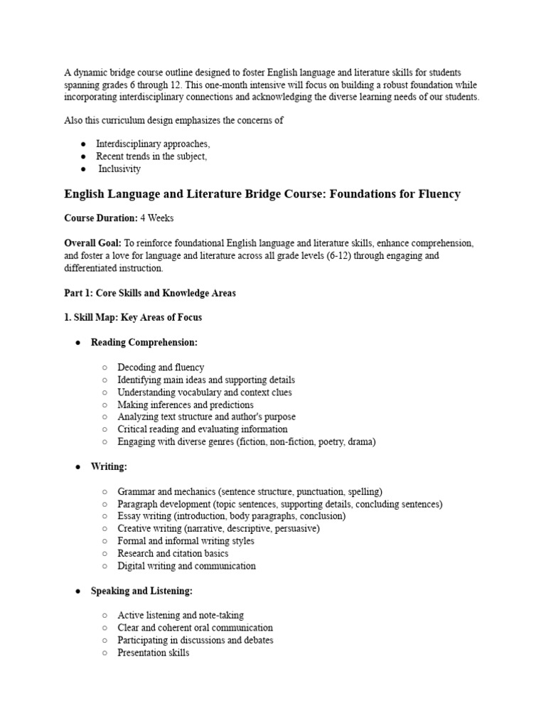 English Bridge Course for Grades 6-12 | PDF | Reading Comprehension ...