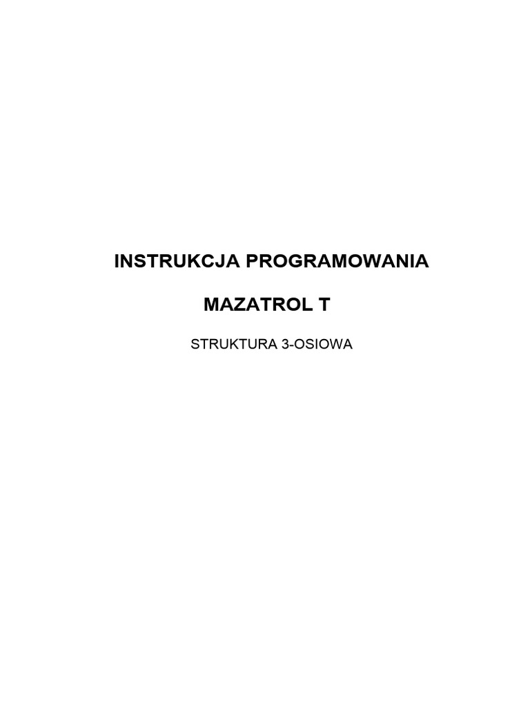 Instrukcja Programowania MAZATROL | PDF