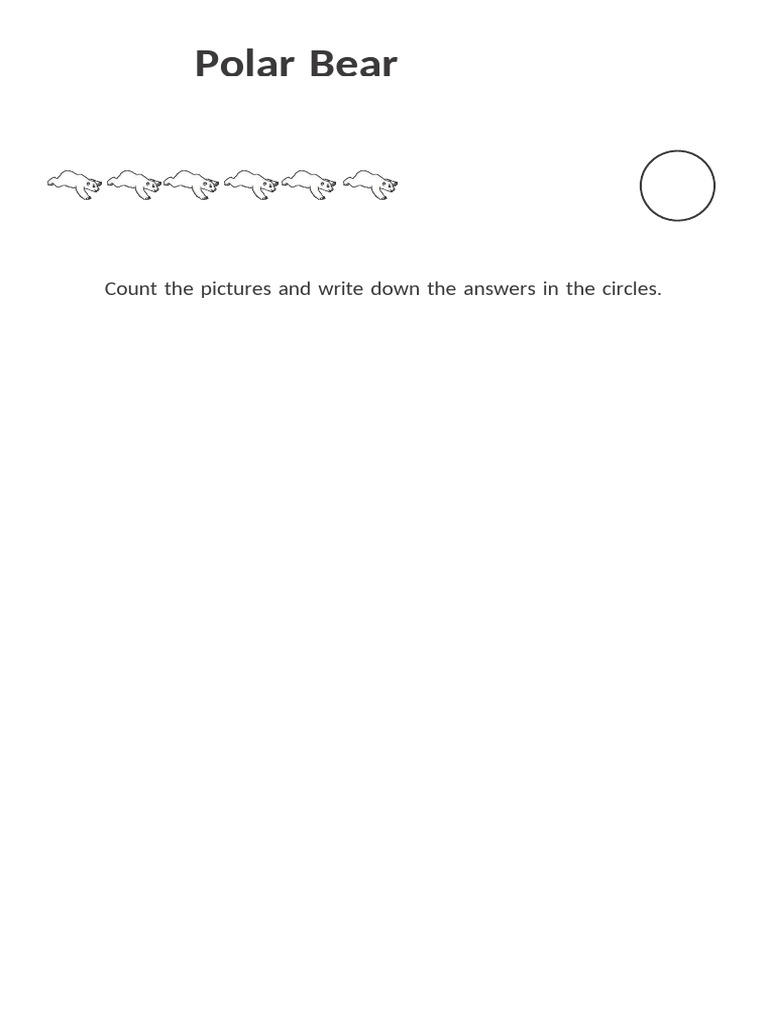 Polar Bear Counting Worksheet | PDF