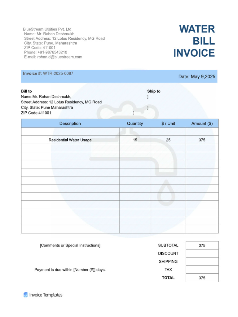 Water Bill | PDF