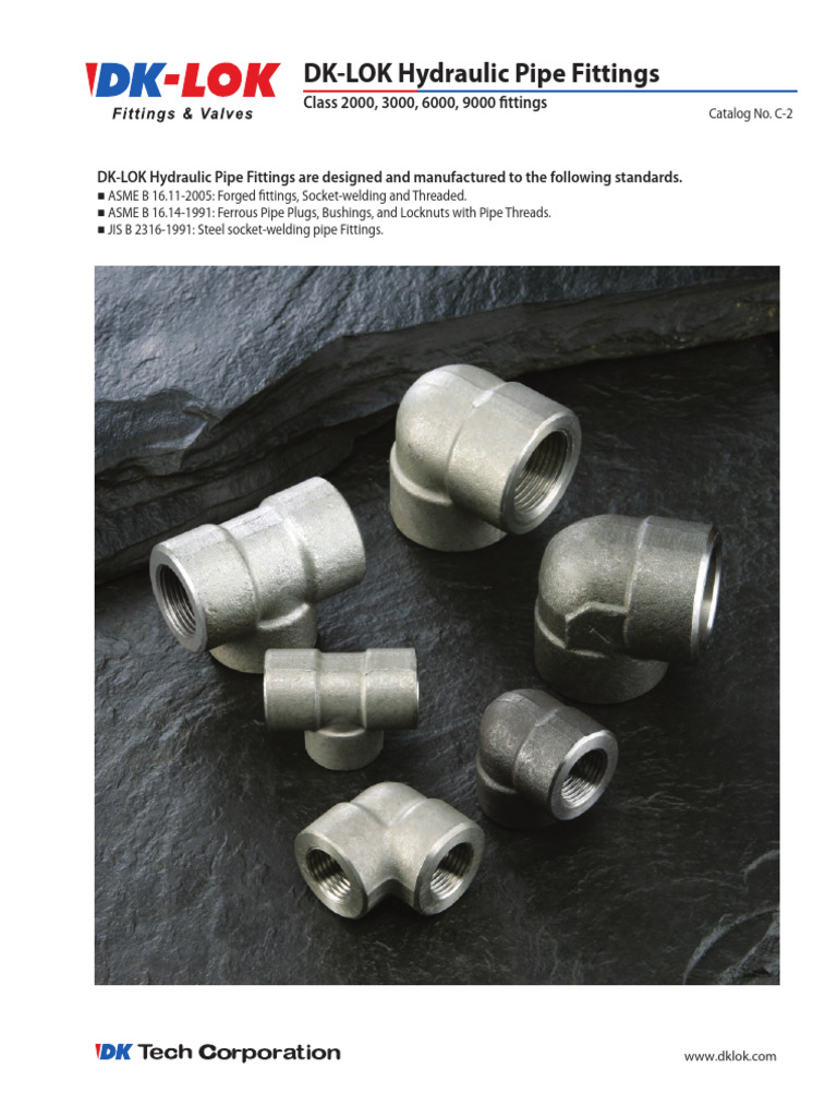 DK-LOK Hydraulic Pipe Fittings Catalog | PDF | Pipe (Fluid Conveyance ...