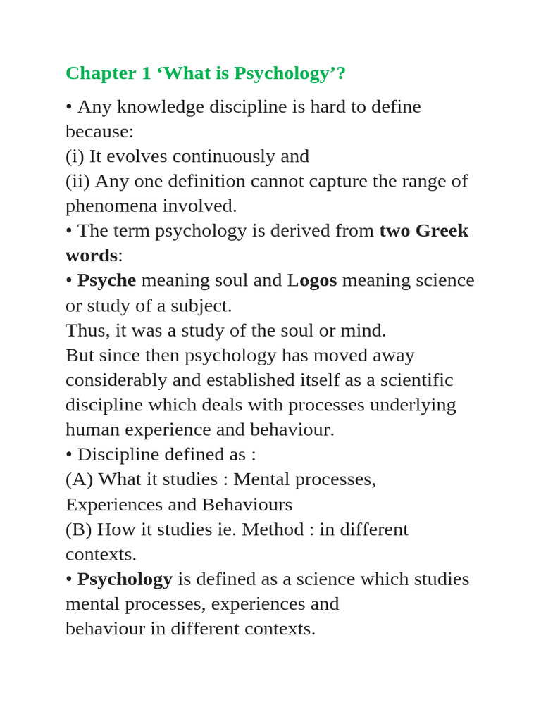 Introduction to Psychology Concepts | PDF | Psychology | Cognition