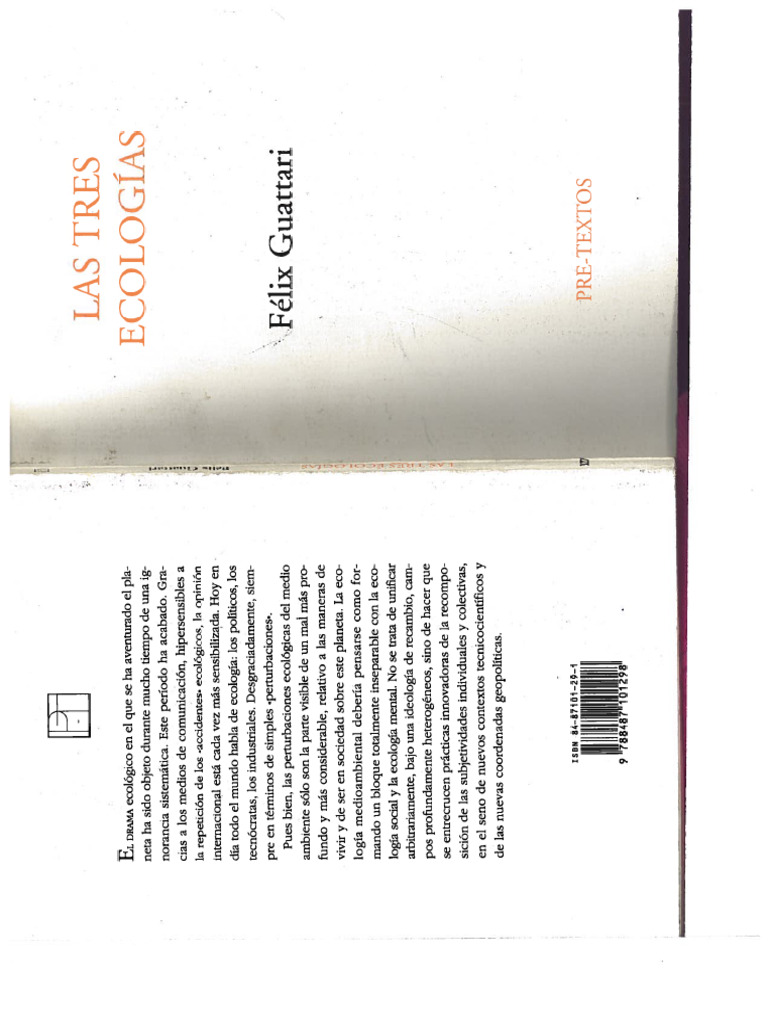 Felix Guattari Las Tres Ecologias | PDF