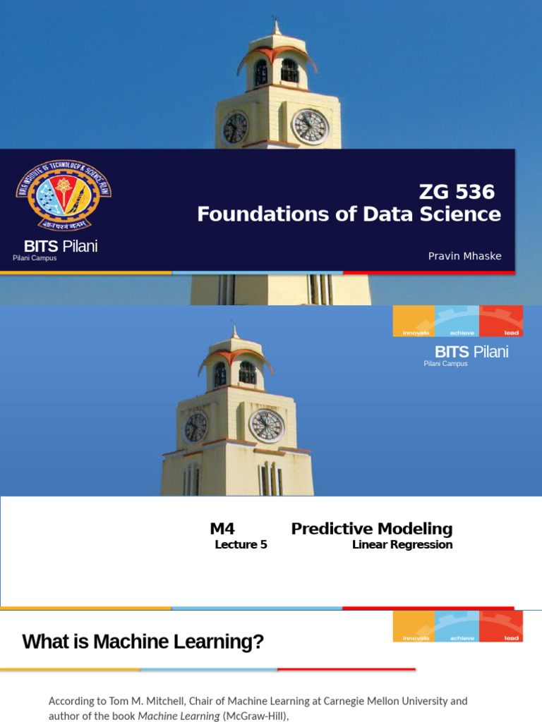 ZG536 - L5, L6 - Linear Regression - 150225, 22022025 | PDF | Linear Regression | Multicollinearity